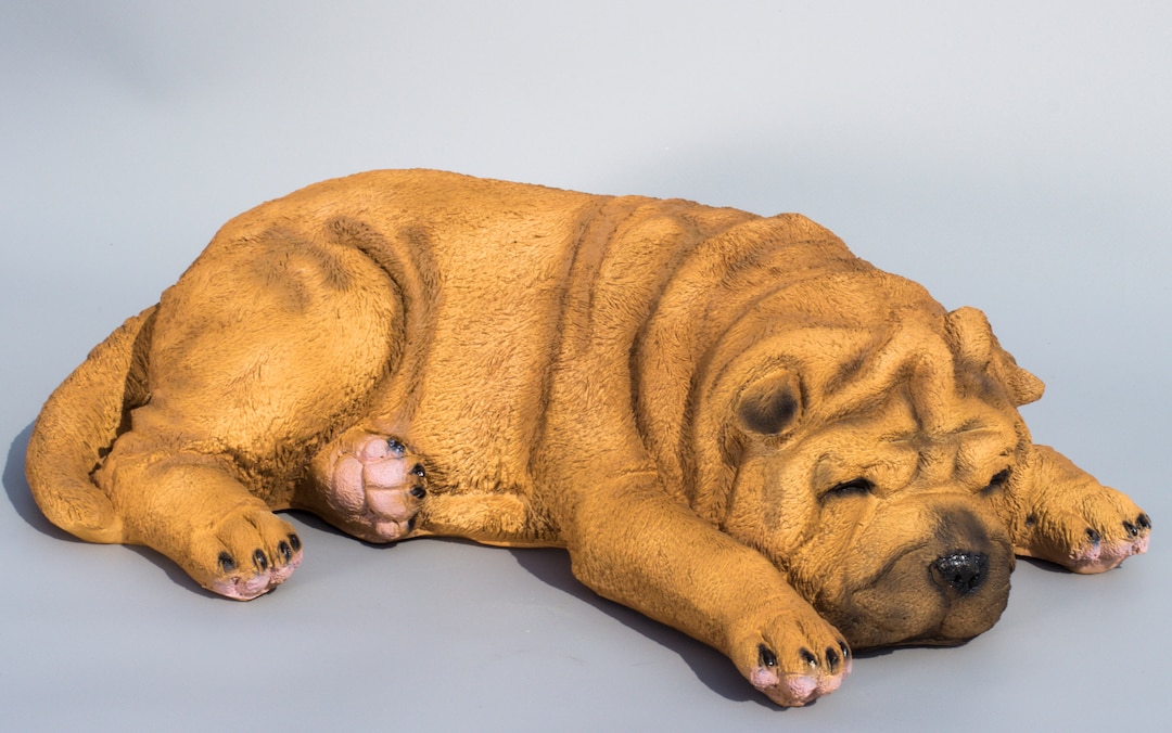 Shar Pei Sculpture *pet Memorial Statue *figurine Animal Realistic ...