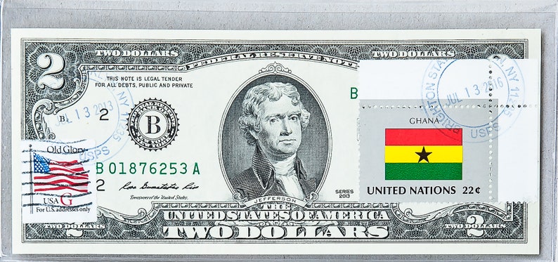Federal Reserve Note 2 Dollar Bill two Dollar banknote Gem - Etsy