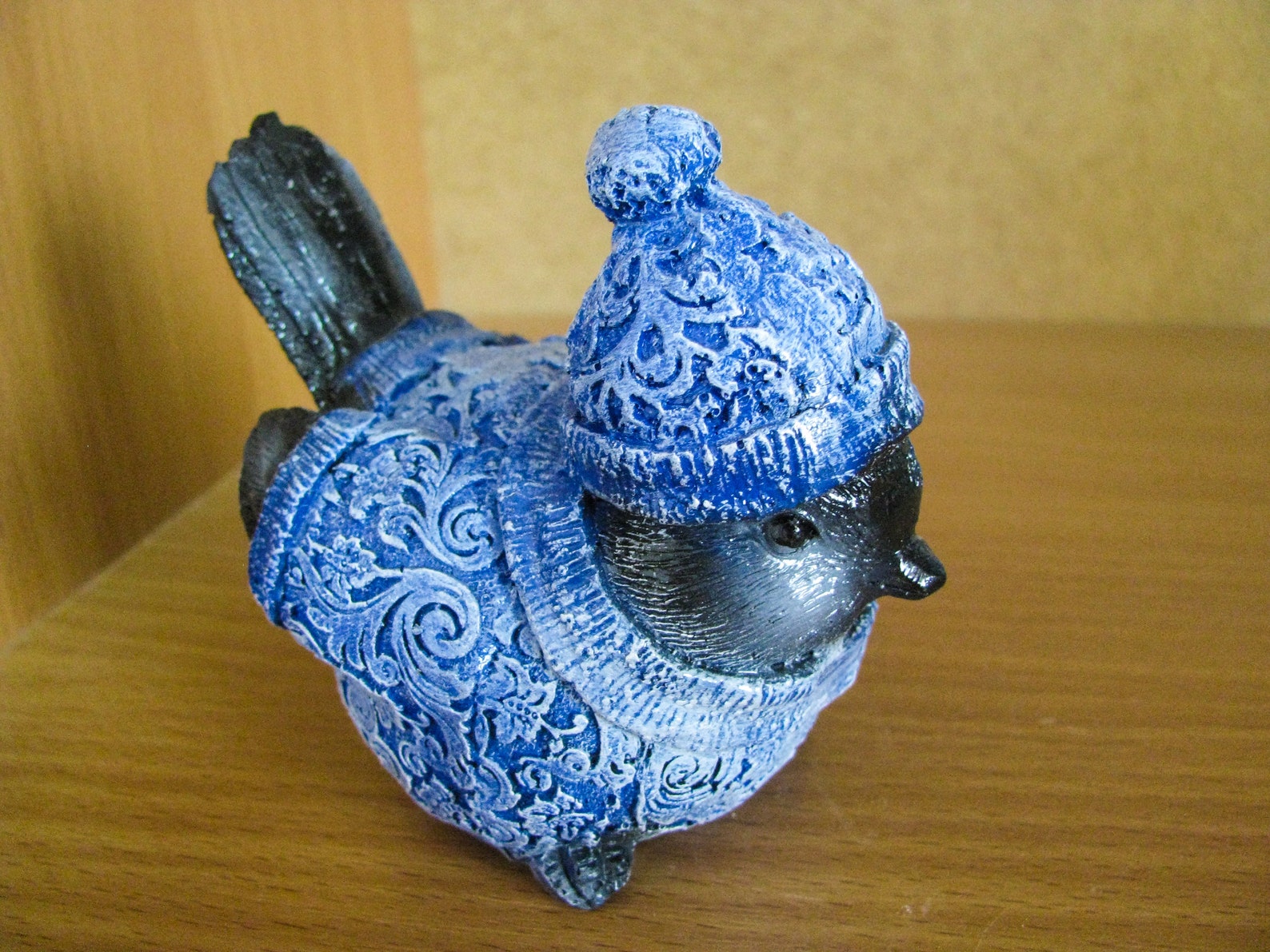 Sparrow Figurine bird Sculpture garden Statue winter Yard - Etsy