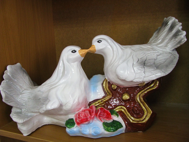 Memorial Doves pair Bird Statue pigeon Sculpture Yard - Etsy
