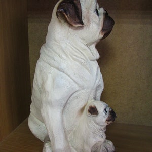 Piggy Bank Large coin Bank Adult pug Dog Sculpture money Box Decorative ...