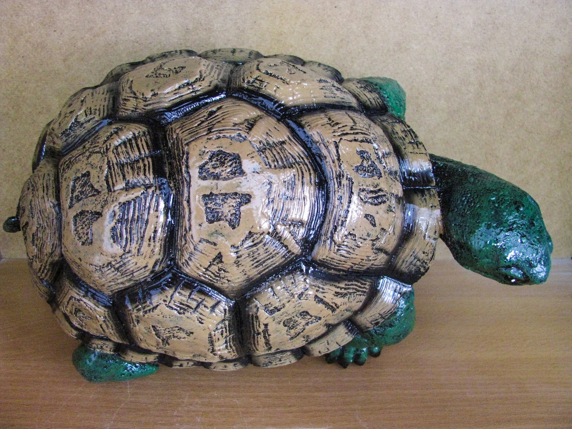 Turtle Sculpture garden Statue tortoise Figurine wildlife - Etsy