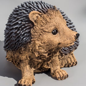 Large Hedgehog Statue *forest Animal Sculpture *wildlife Garden Decor ...