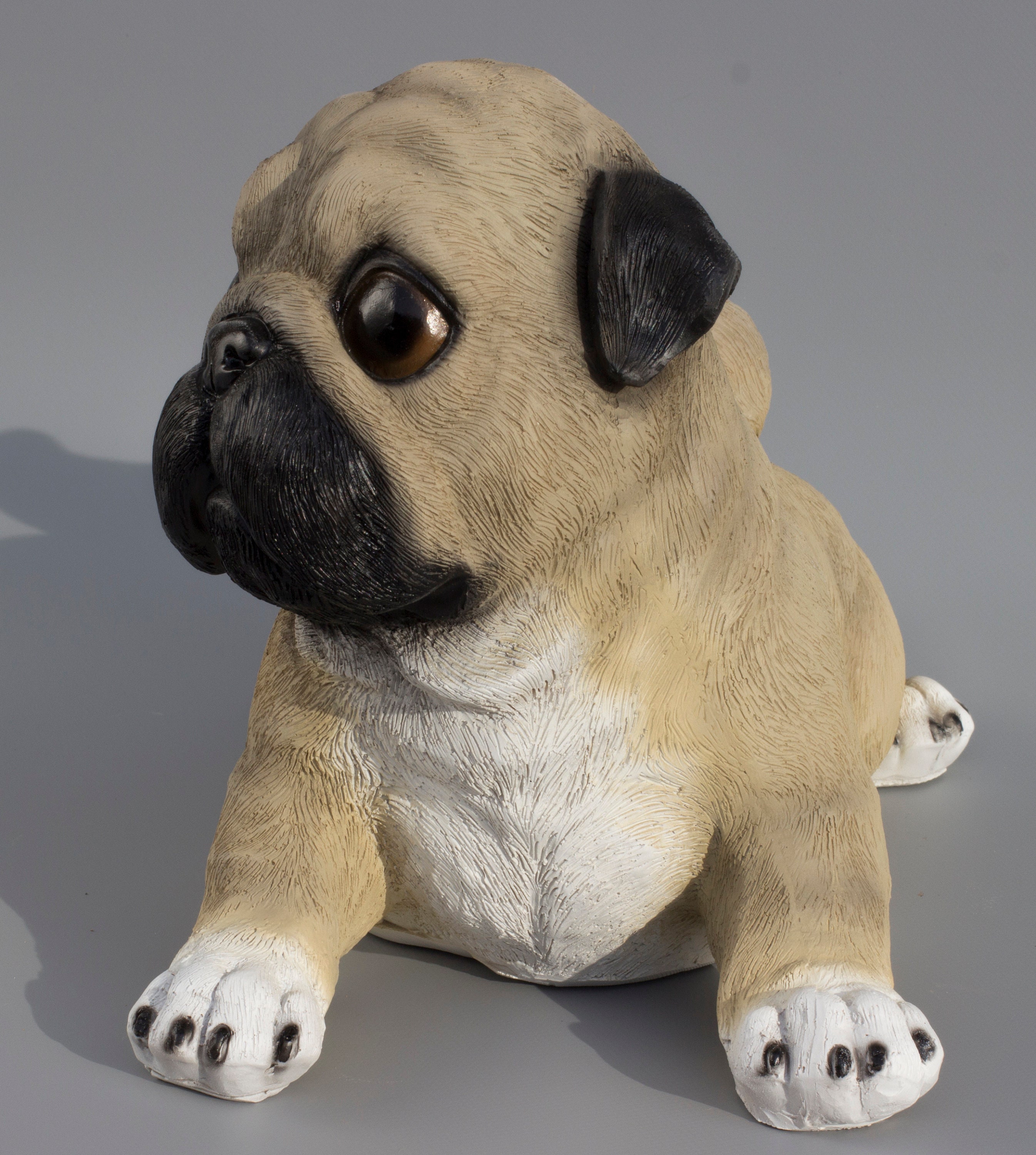 Pug Dog Sculpture garden Statue Pet laying Puppy Figurine - Etsy