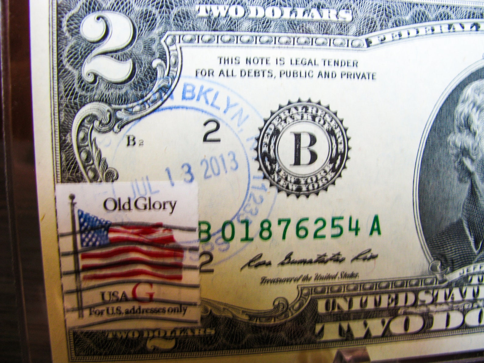 2 Dollar Bill two Dollar Note federal Reserve Bank gem - Etsy