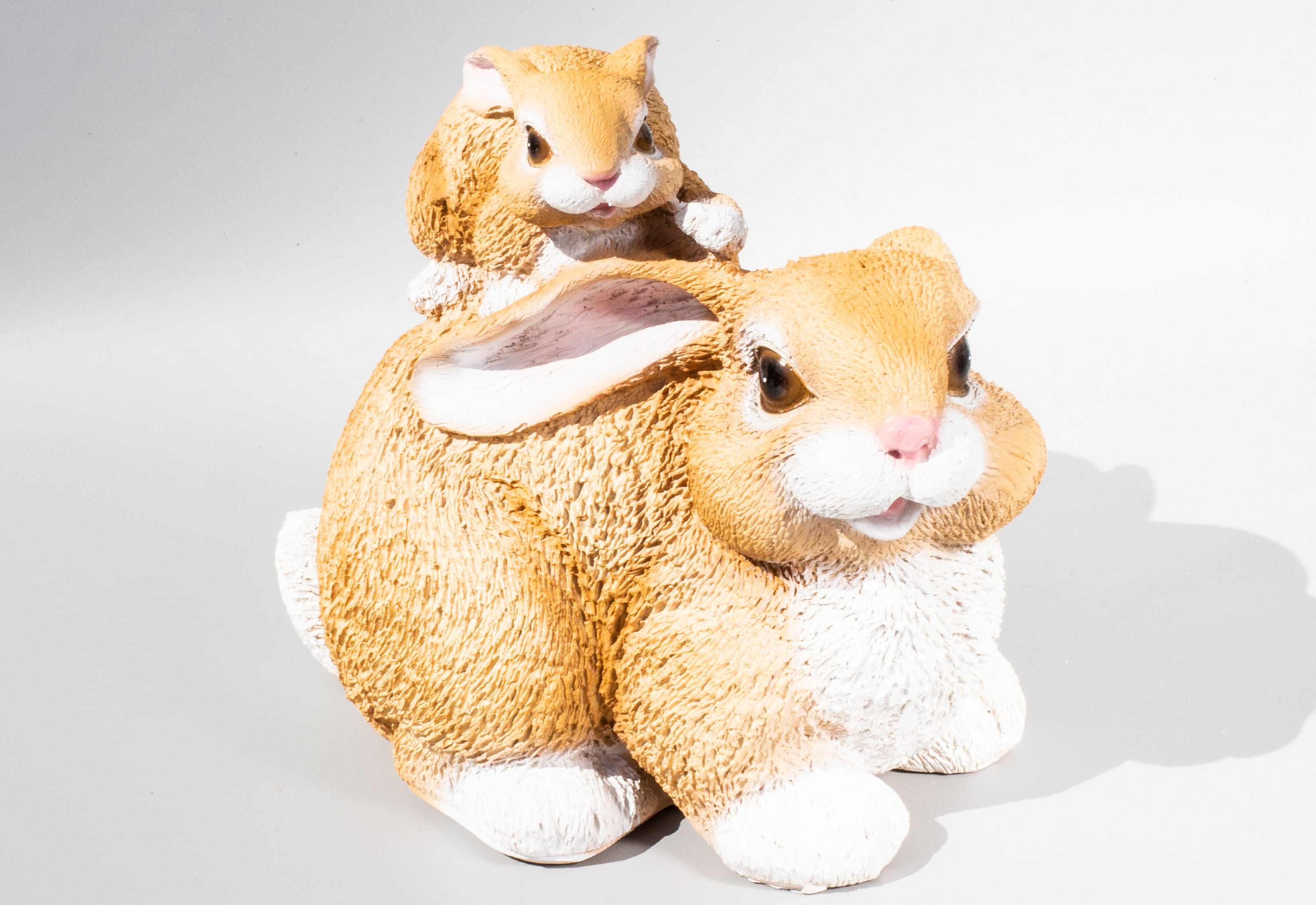 Bunny Sculpture Rabbit Statue Garden Mom Baby Figurine | Etsy