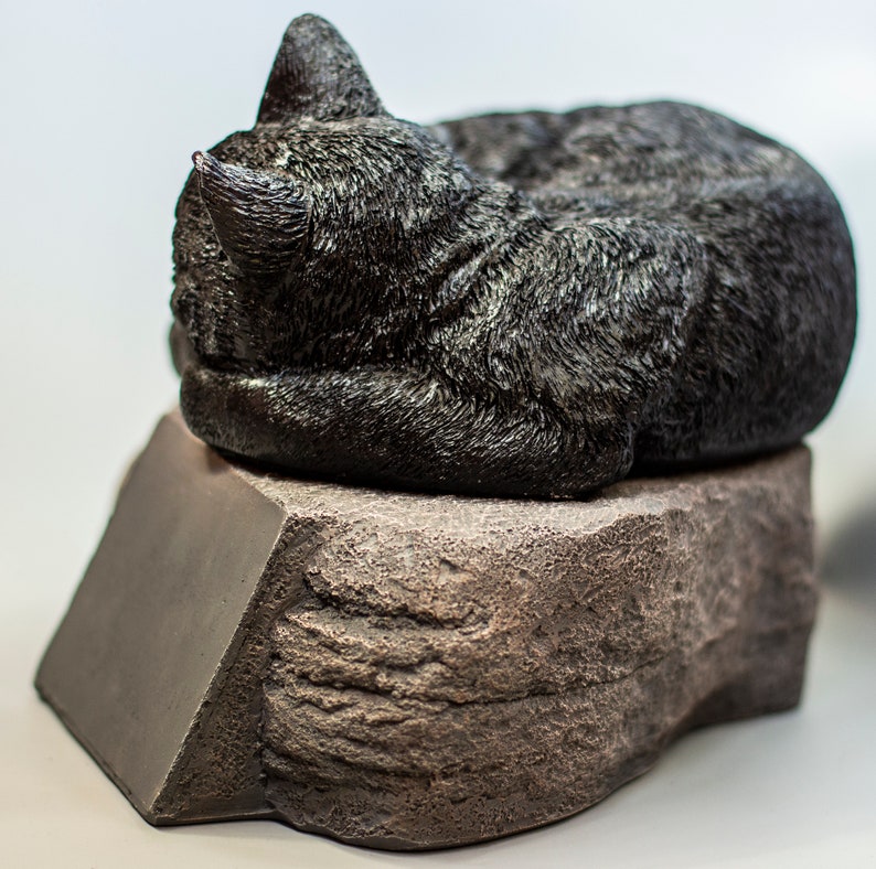 Black Cat Tombstone Memorial pet Grave Marker garden Statue - Etsy