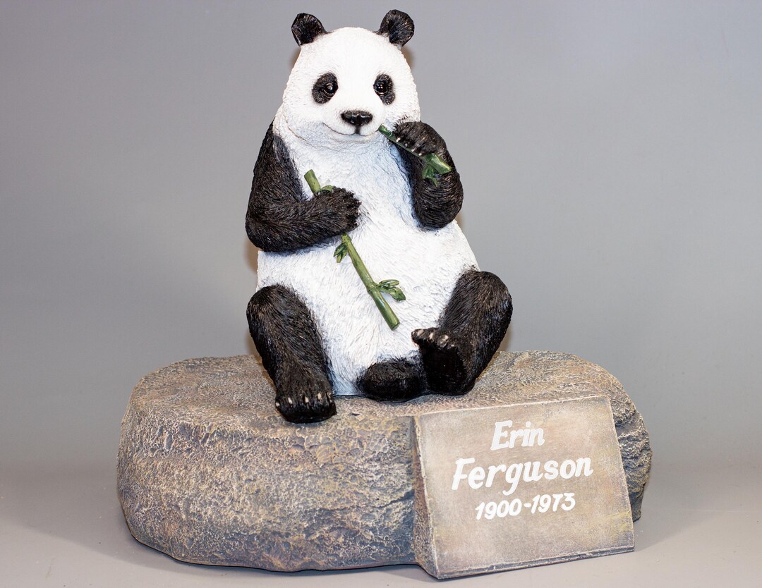 Unique Urn Human Ashes *panda Bear Cremation Memorial Sculpture *burial ...