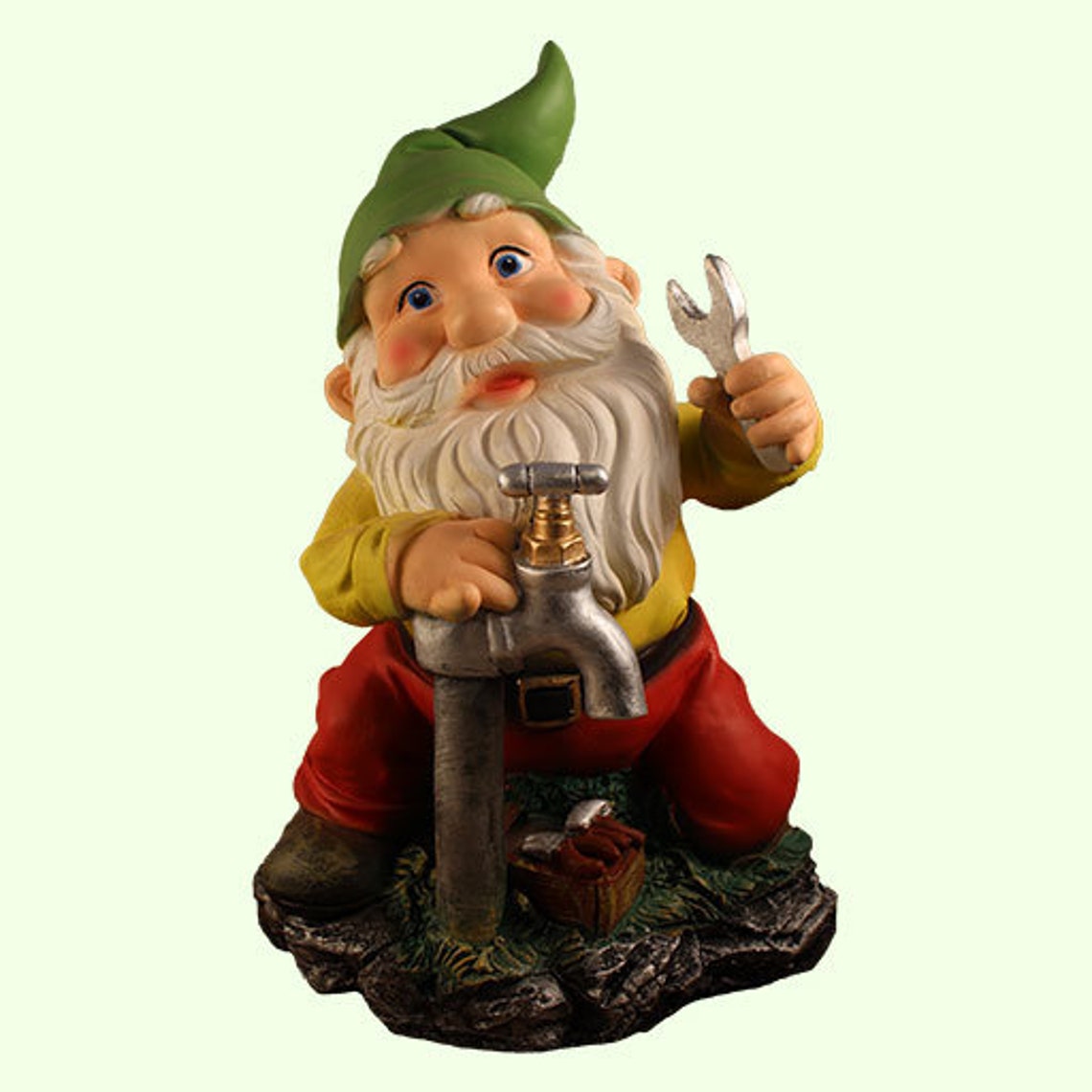 Garden Gnome Statue plumber Figurine dwarf Sculpture - Etsy UK