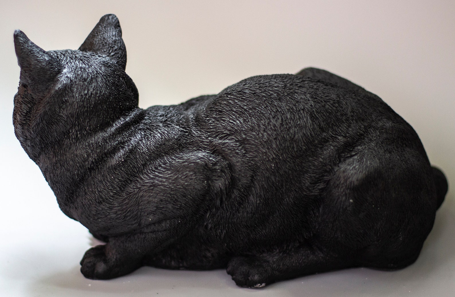 Unique Black Cat Urn cremation Sculpture Animal Ashes pet Loss Memorial ...