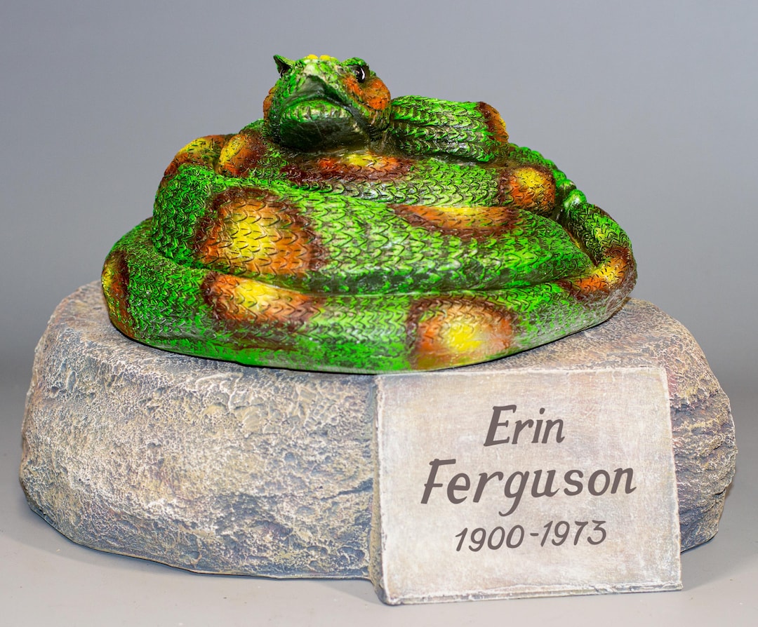 Snake Urn Human Ashes *unusual Cremation Memorial Statue *wildlife ...