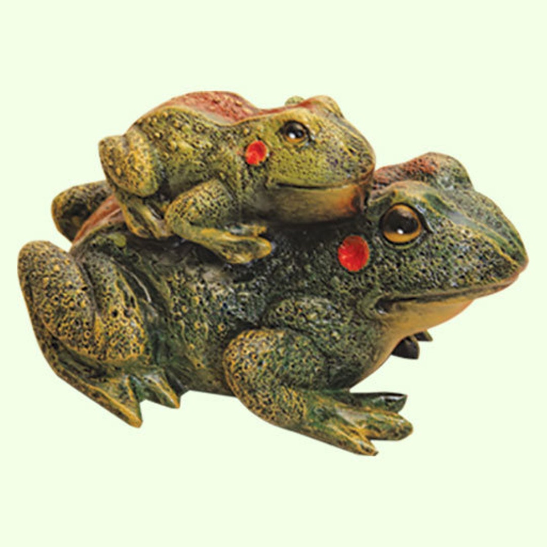 Garden Figure Frog *statue Green Toad *feng Shui Keepsake Gifts ...