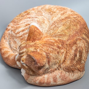 Cat Urn With Personalization *cremation Pet Urn *tabby Cat Funeral ...