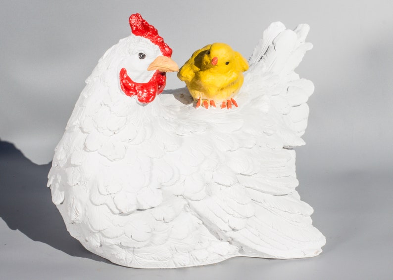 Hen Garden Decor Chicken Statue Large Sculpture Bird | Etsy