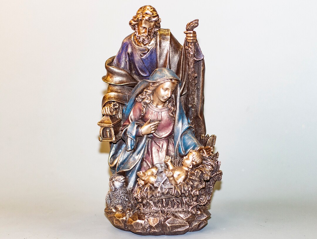 Birth of Jesus Statue *creche Nativity Scene *christmas Crib *holy ...