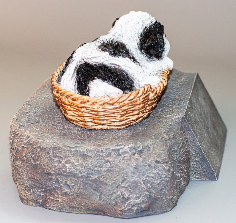 Shih Tzu Urn sleeping Dog Memorial Stone cremation Figurine - Etsy