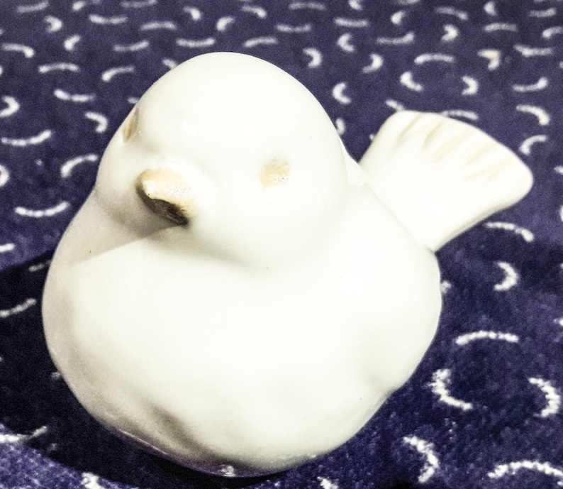 Sparrow Figurine white Bird Statue sculpture Ceramic Glazed - Etsy