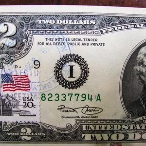 Two Dollar Note *US 2 Dollar Bill *paper Money Currency *federal ...