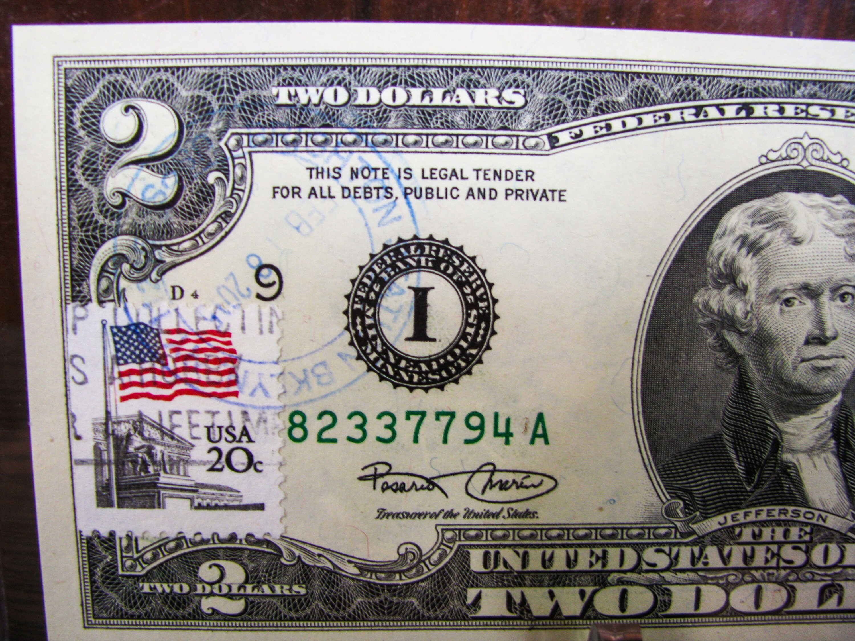 Two Dollar Note US 2 Dollar Bill paper Money Currency - Etsy