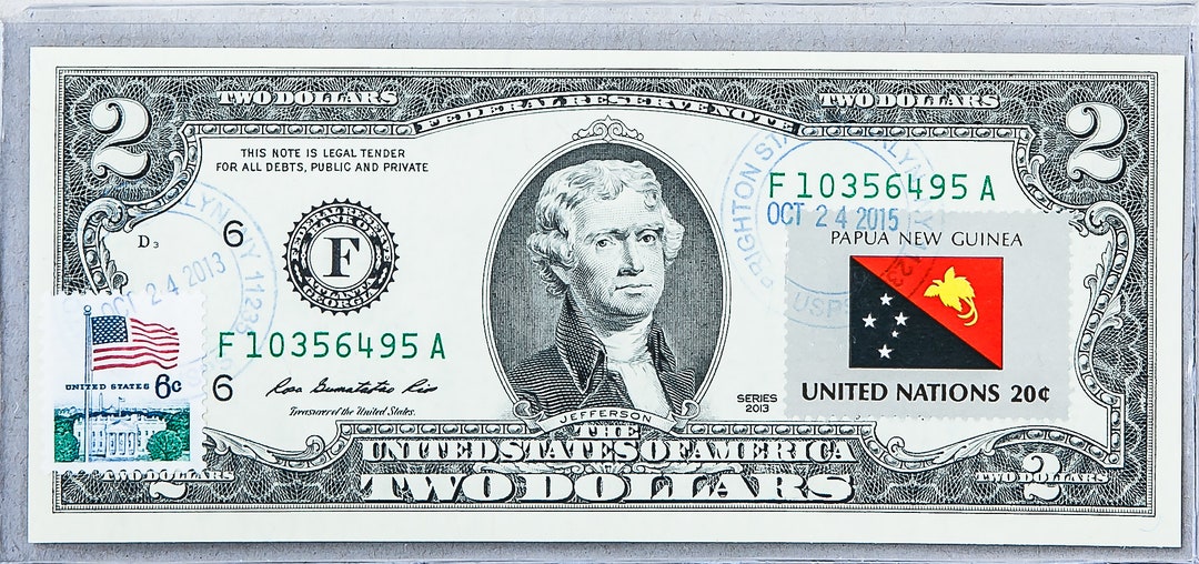 Two Dollar Stamps *US 2 Dollar Bill *paper Money Currency Gem Unc ...