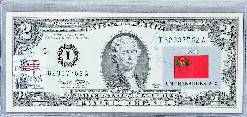 Currency Notes US 2 Dollar Bill federal Reserve Note two - Etsy
