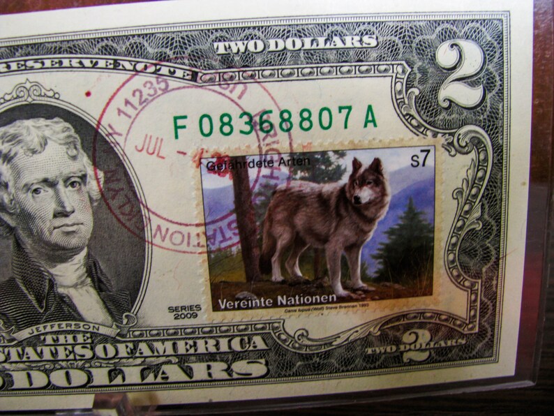 Two Dollar Stamps money 2 Dollar Bill paper Money US - Etsy