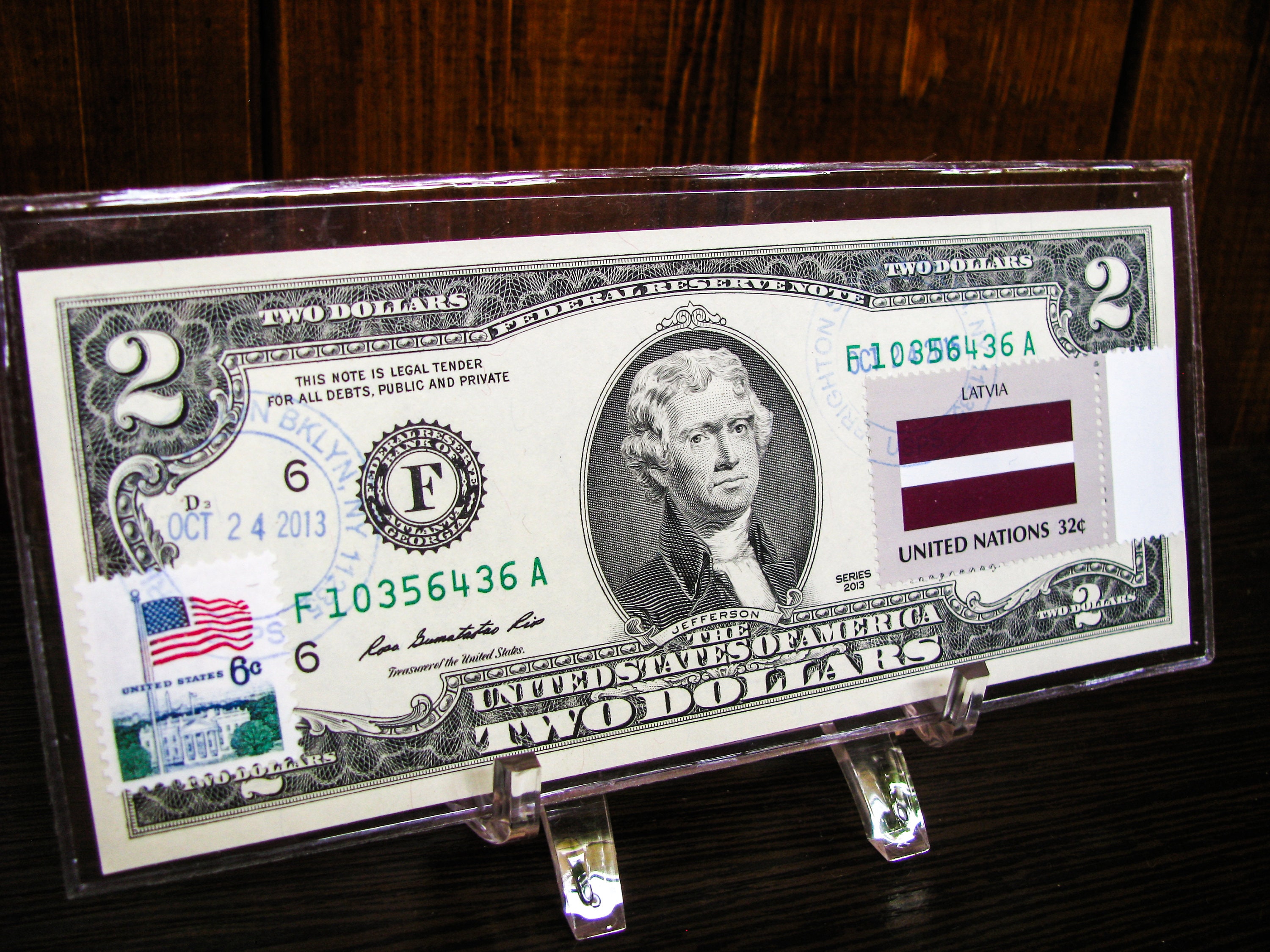 Two Dollar Stamps US 2 Dollar Bill paper Money Gem Unc - Etsy