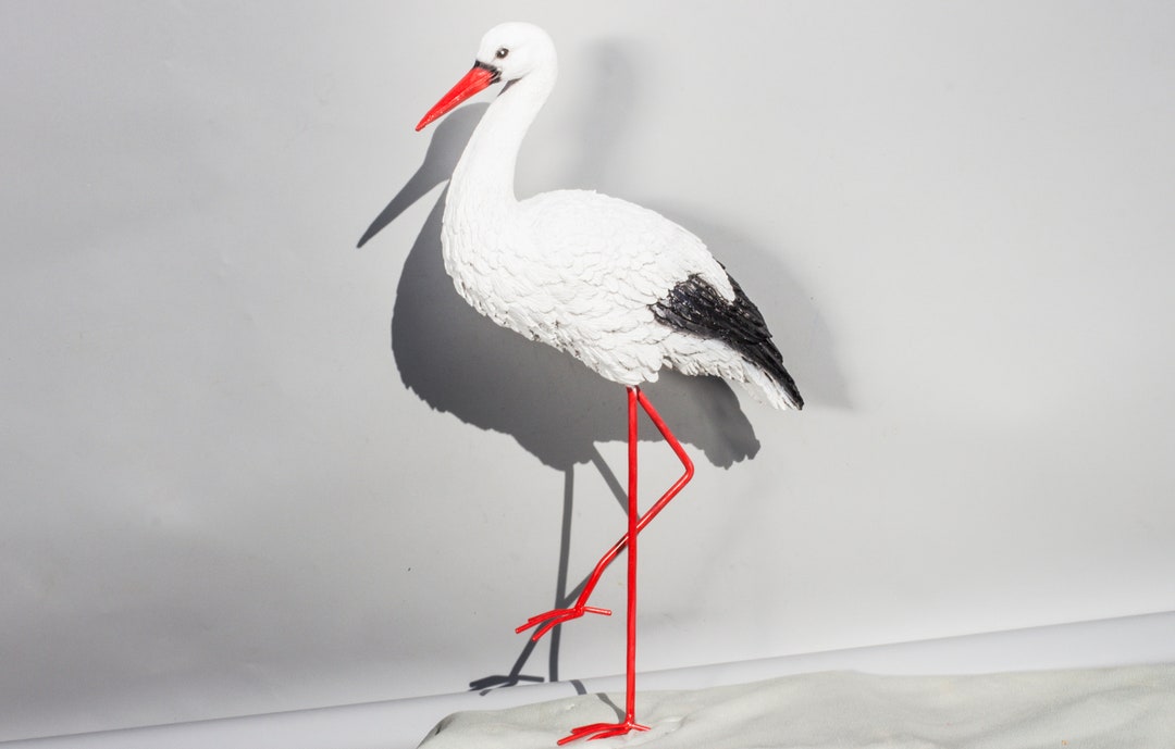 Stork Sculpture *wildlife Statue *garden Decor Bird *figure Animal ...
