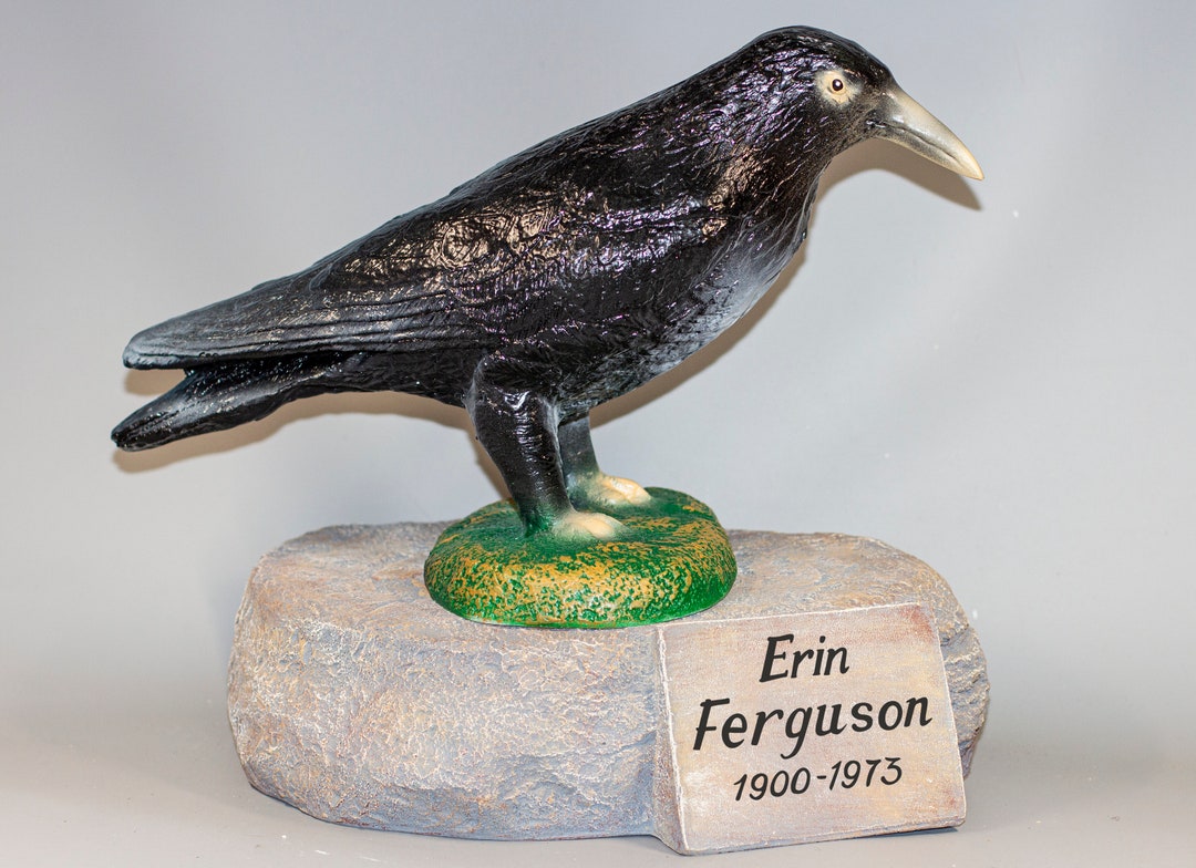Raven Urn Human Ashes animal Cremation Memorial Sculpture burial ...