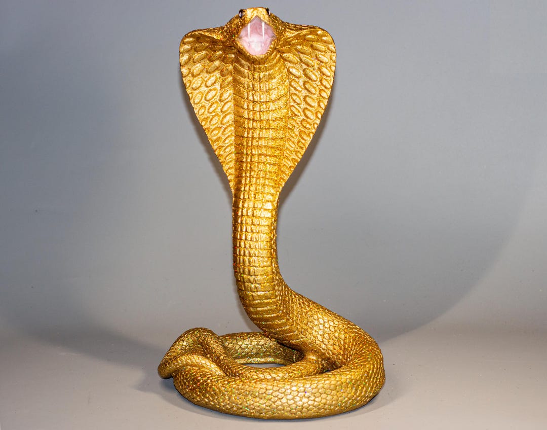 Cobra Snake Sculpture *chinese Zodiac New Year Gifts *serpent Statue ...