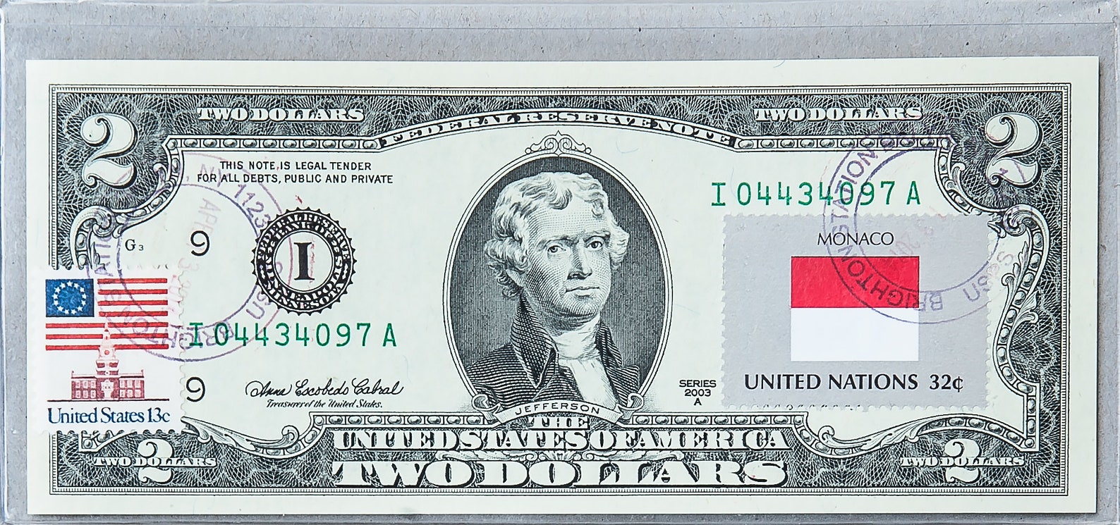 Two Dollar Bill US 2 Dollar Stamps paper Money Currency - Etsy