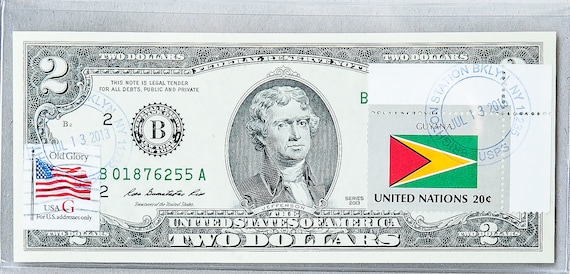 2 Dollar Bill federal Reserve Note two Dollar Banknote | Etsy