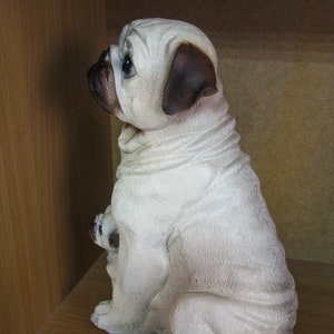 Piggy Bank Large coin Bank Adult pug Dog Sculpture money Box Decorative ...