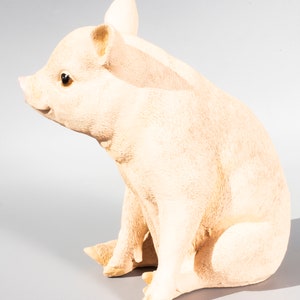 Pig Urn hog Sculpture casket Pet Ashes memorial Grave Decorations ...