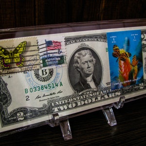 Two Dollar Bill paper Money US collectible Banknote 2 Dollar Stamp ...