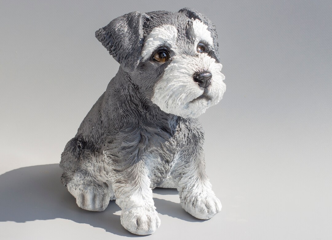 Schnauzer Memorial Statue *terrier Dog Figurine *pet Sculpture Home ...