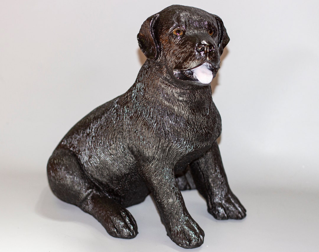 Black Labrador Urn *dog Memorial *cremation Statue Pet Ashes *funeral ...