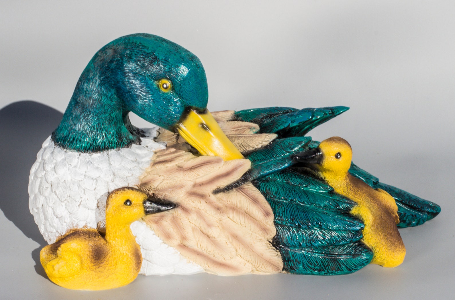 Mallard Duck Sculpture Garden Statue Bird Duckling Figurine | Etsy