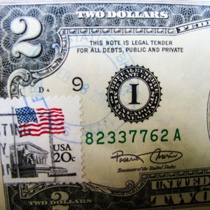 Currency Notes US *2 Dollar Bill *federal Reserve Note *two Dollar ...