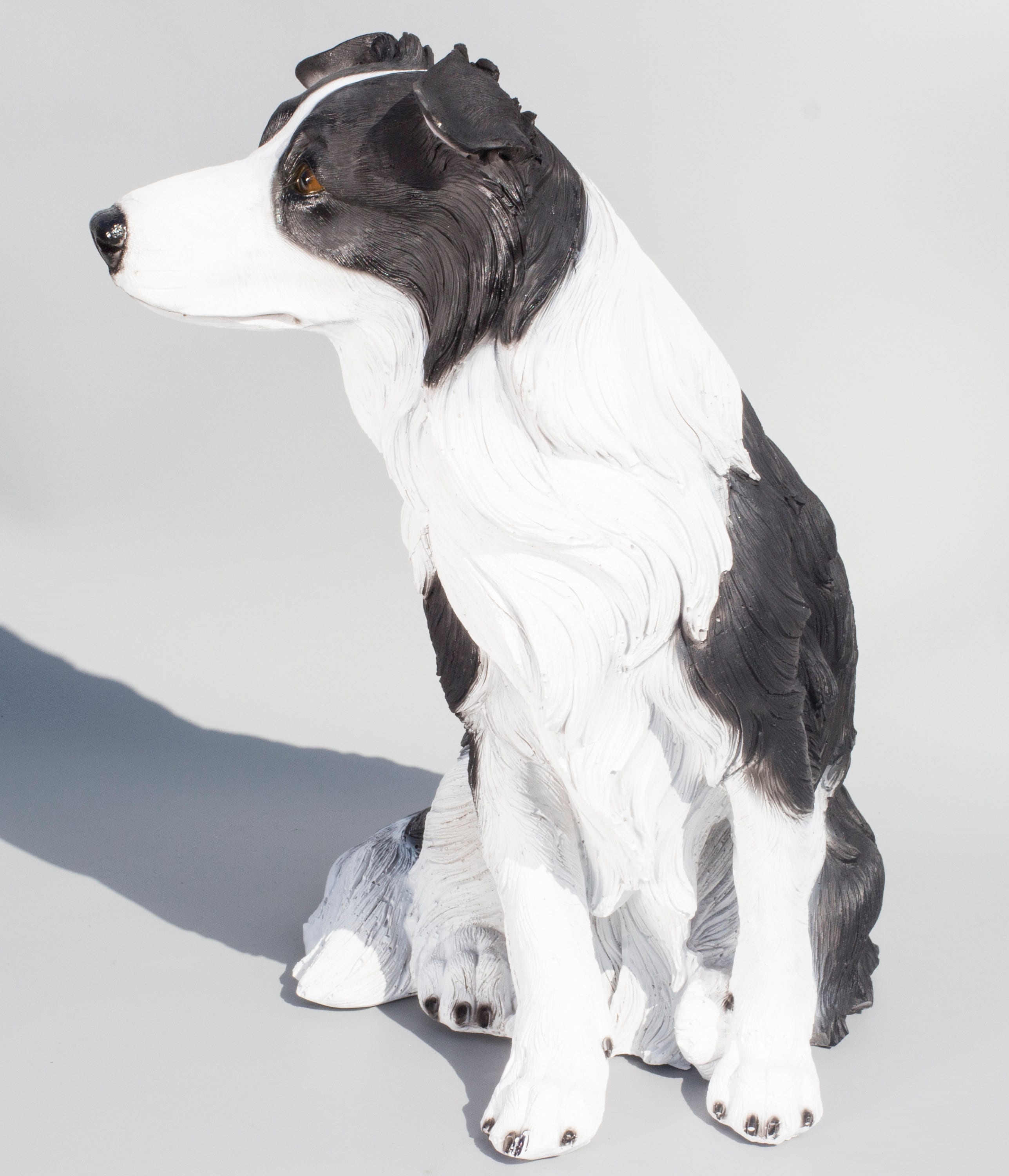 Border Collie Sculpture *garden Statue Pet *sitting Dog Figurine ...