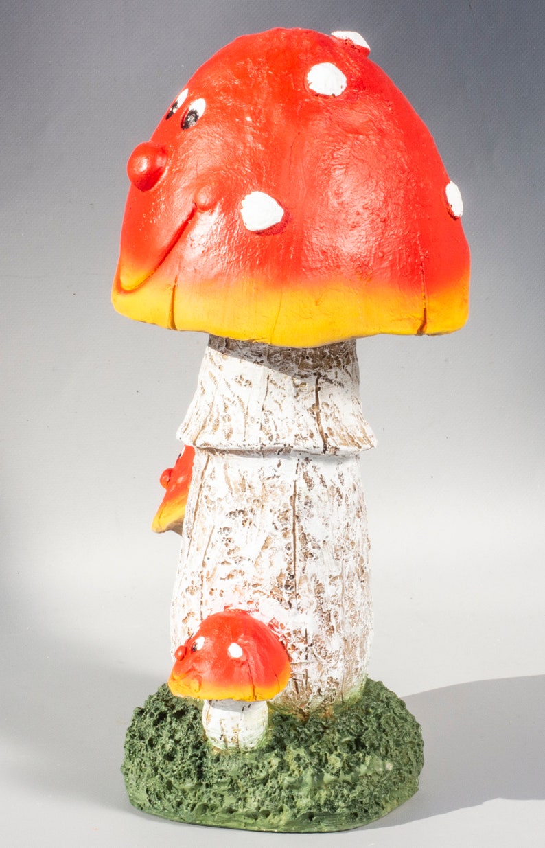 Mushroom Statue Garden sculpture Outdoor plant Artificial - Etsy