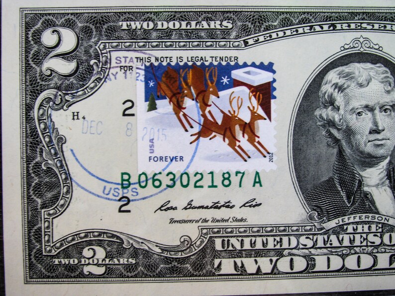 Two Dollar Note 2 Dollar Bill Sramp currency Collection - Etsy