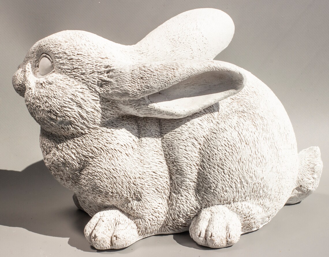 Rabbit Statue Unpainted pet Memorial Ready to Paint garden - Etsy