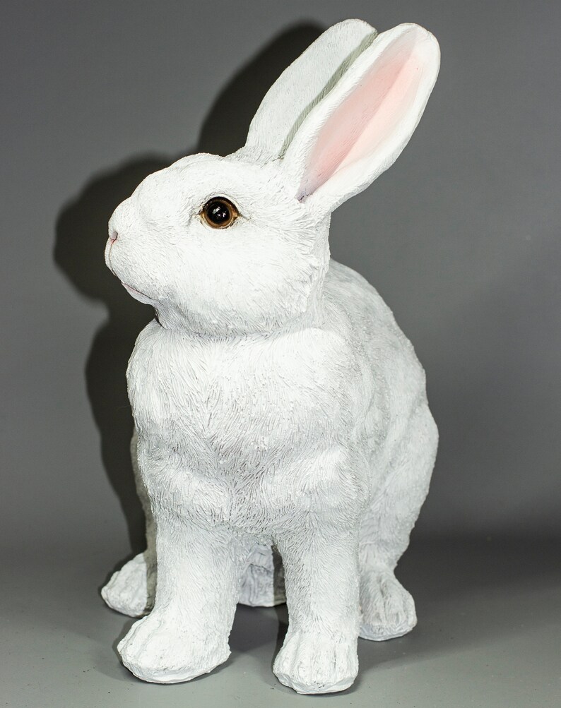 White Rabbit Urn *large Cremation Statue Bunny *figurine Memorial Pet ...