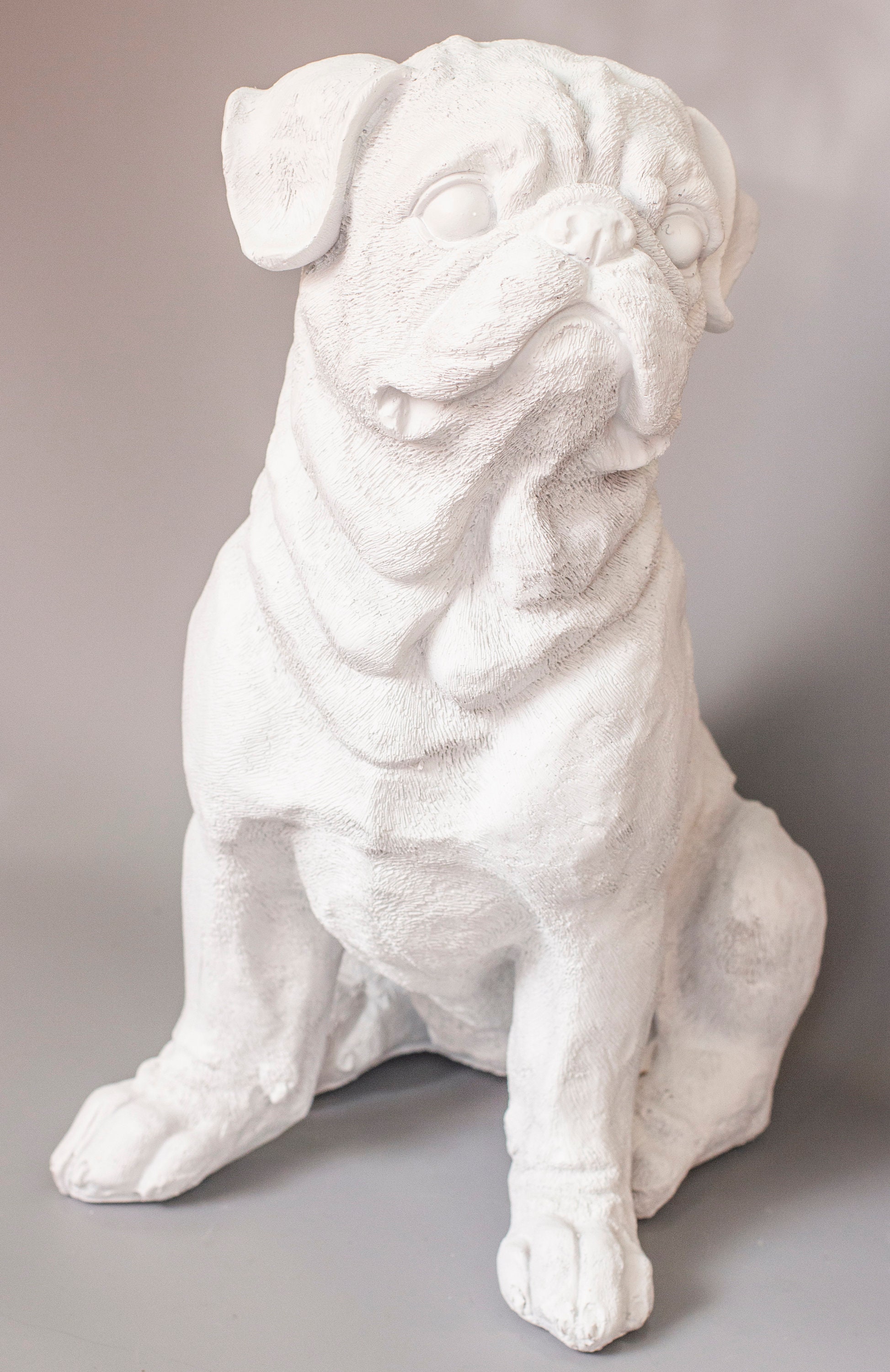 Pug Dog Urn for Ashes Unpainted pet Memorial Statue Ready to - Etsy