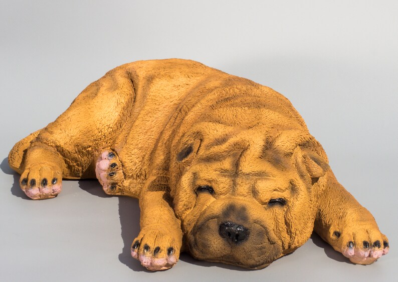 Shar Pei Sculpture *pet Memorial Statue *figurine Animal Realistic ...
