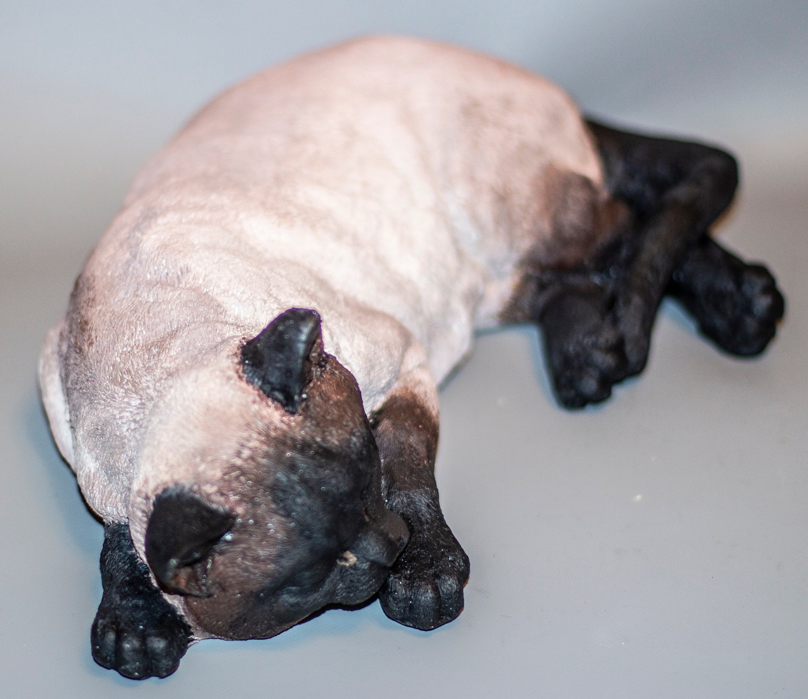 Siamese Cat Urn Custom Paint *cremation Statue Pet Ashes Box *sleeping ...