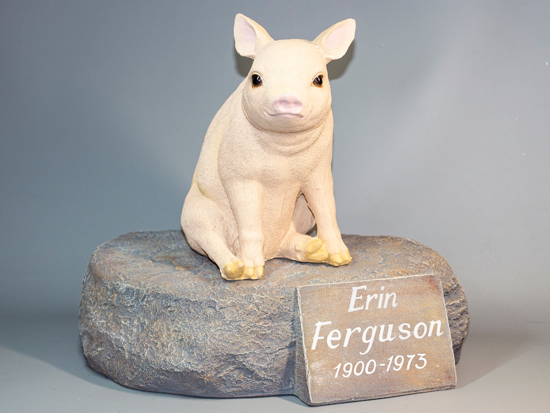 Pig Urn Human Ashes *cremation Memorial Statue Outdoor *adult Burial ...