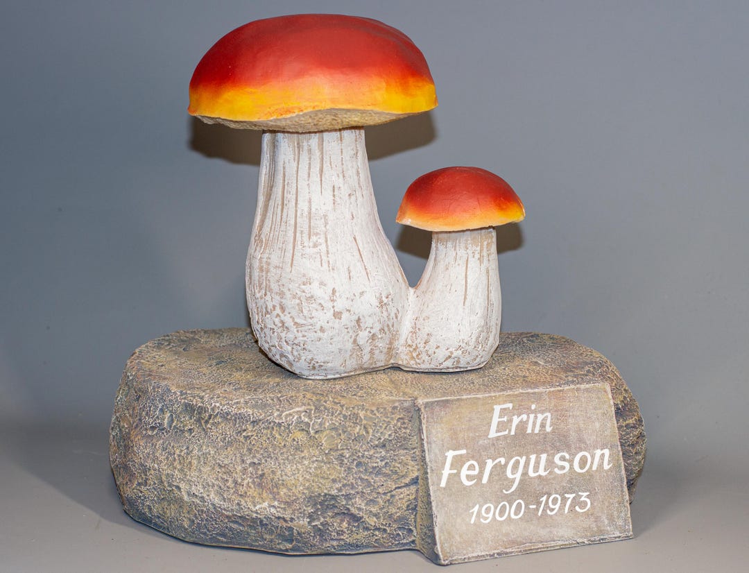 Mushroom Urn Human Ashes *special Cremation Memorial Statue *unusual ...