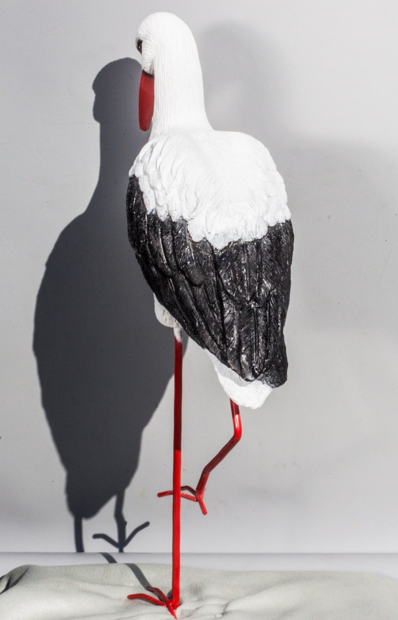 Garden Bird Statue stork Figurine wildlife Sculpture large | Etsy
